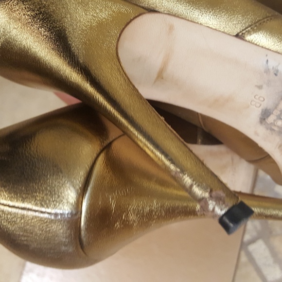 Gucci | Shoes | Authentic Gucci Gold Heels | Poshmark